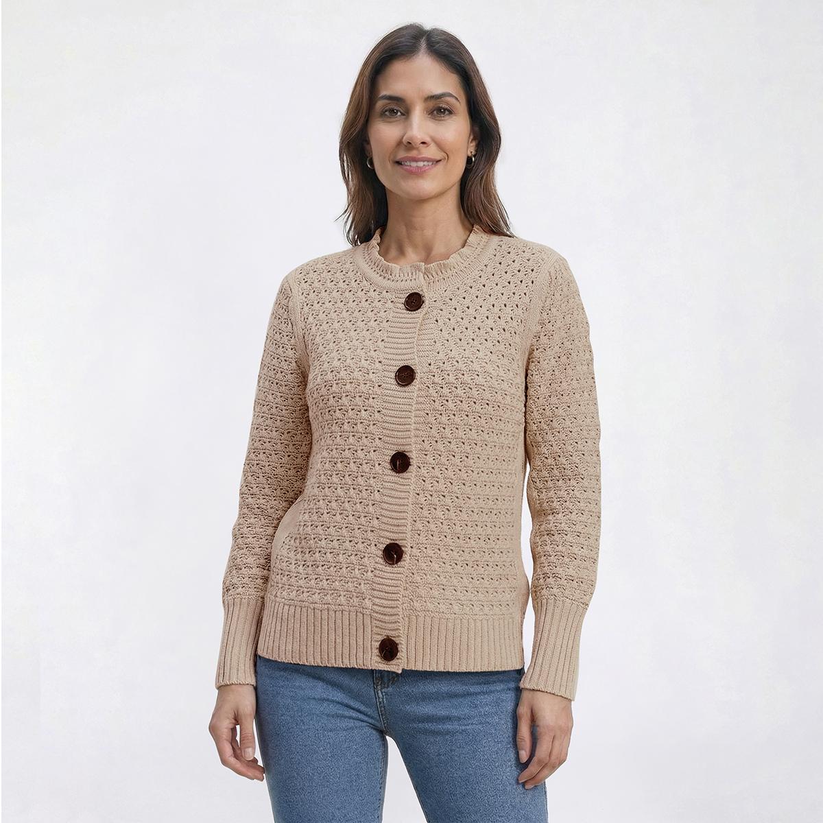 Click here for Petite Architect(R) Long Sleeve Ruffle Collar Croc... prices